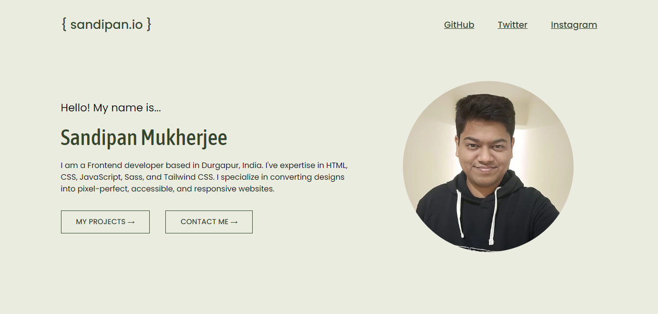 Sandipan Mukherjee - Freelance Frontend Developer